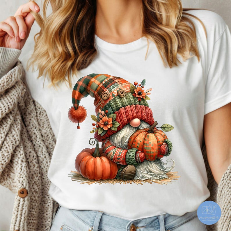 Fall Gnome Clipart Bundle: Watercolor Autumn Gnomes (commercial Use ...