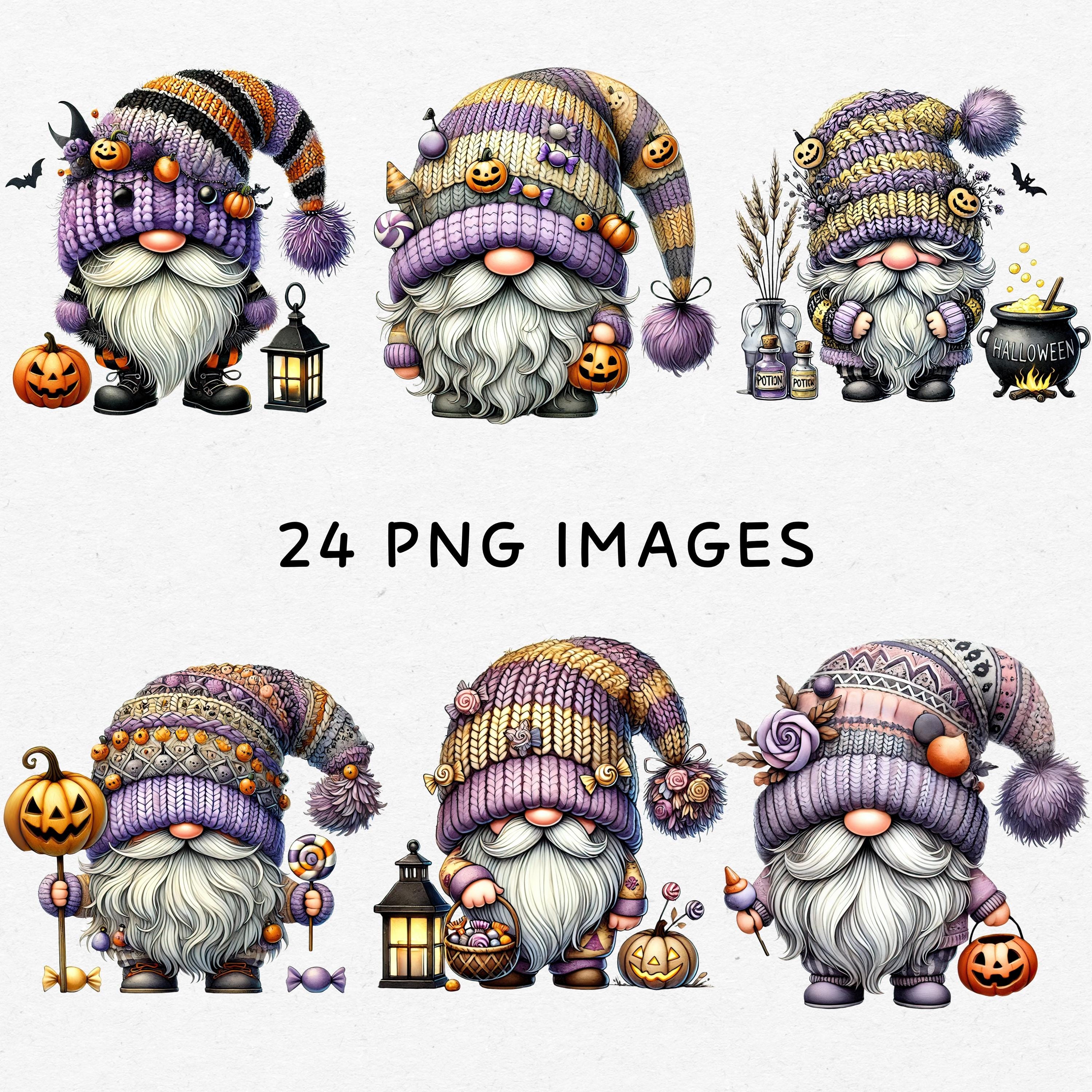 Halloween Gnome Clipart: Pumpkin Design (digital Download) - Etsy