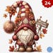 Fall Gnome Clipart Bundle: Watercolor Autumn Gnomes (commercial Use ...