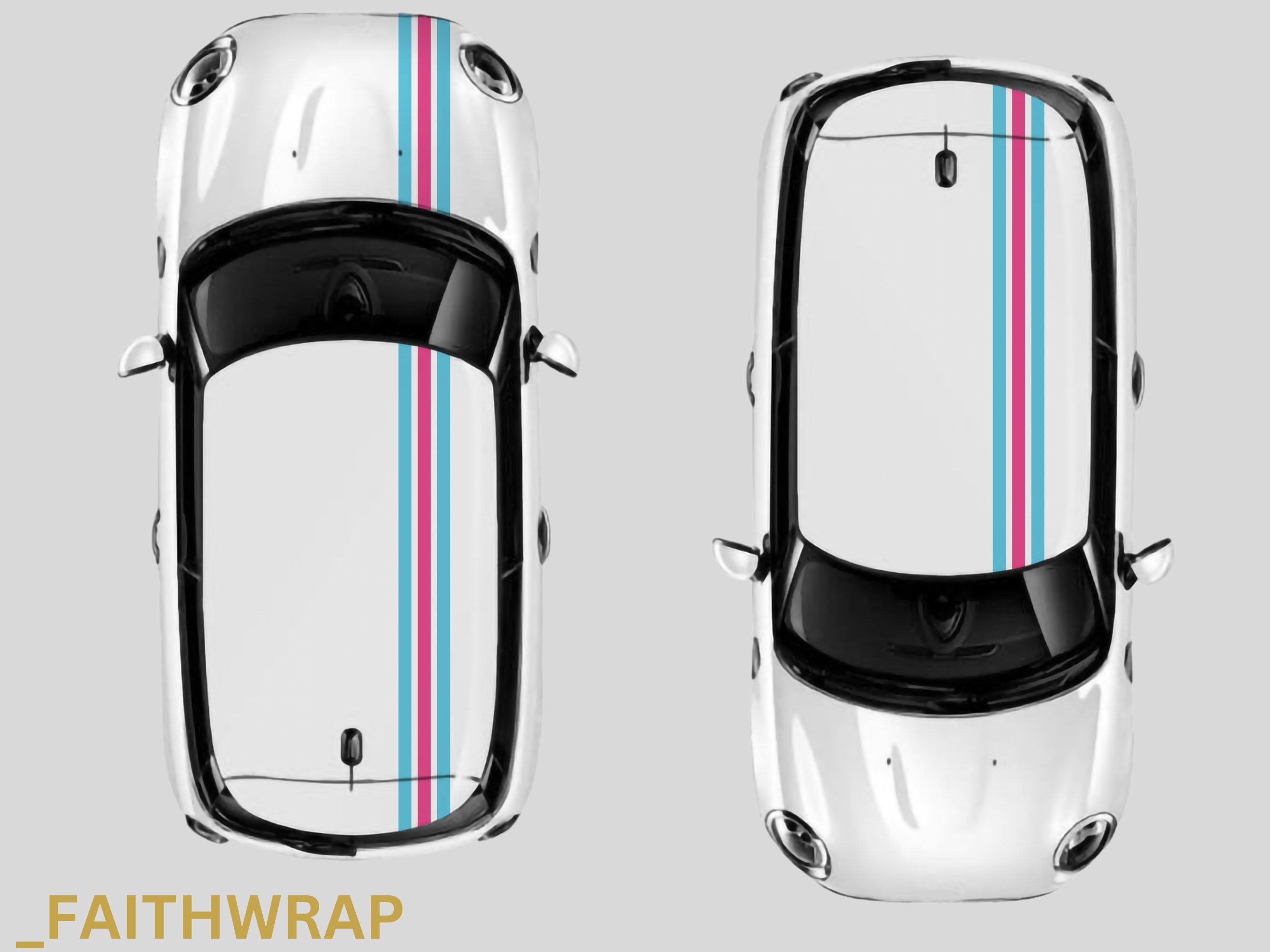 Mini Cooper Roof Decals, Roof & Hood Decal, Stripes, Universal Size ...