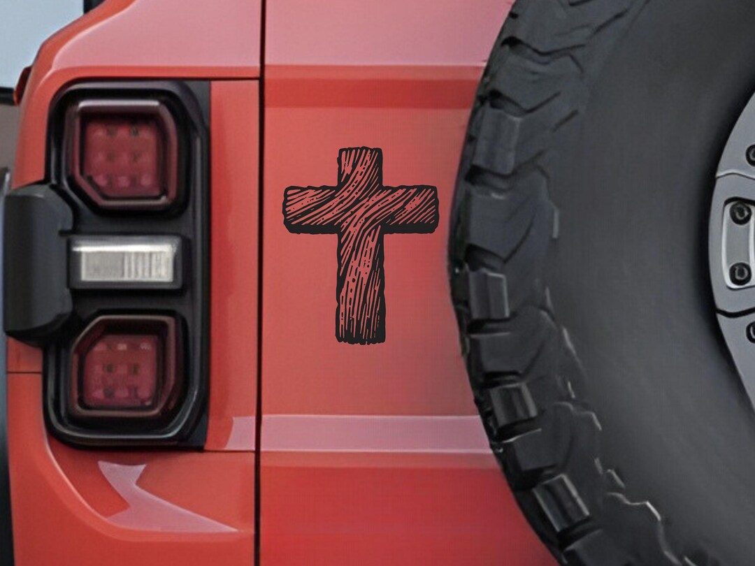Jesus Cross Decal | Christian Car Sticker | Faith Vinyl Decal for ...