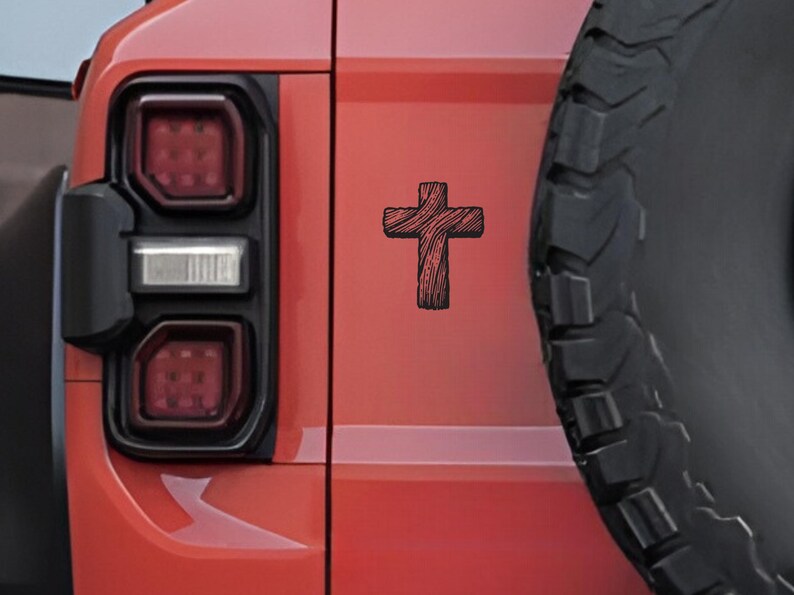 Jesus Cross Decal Christian Car Sticker for Faithful Expression - Etsy