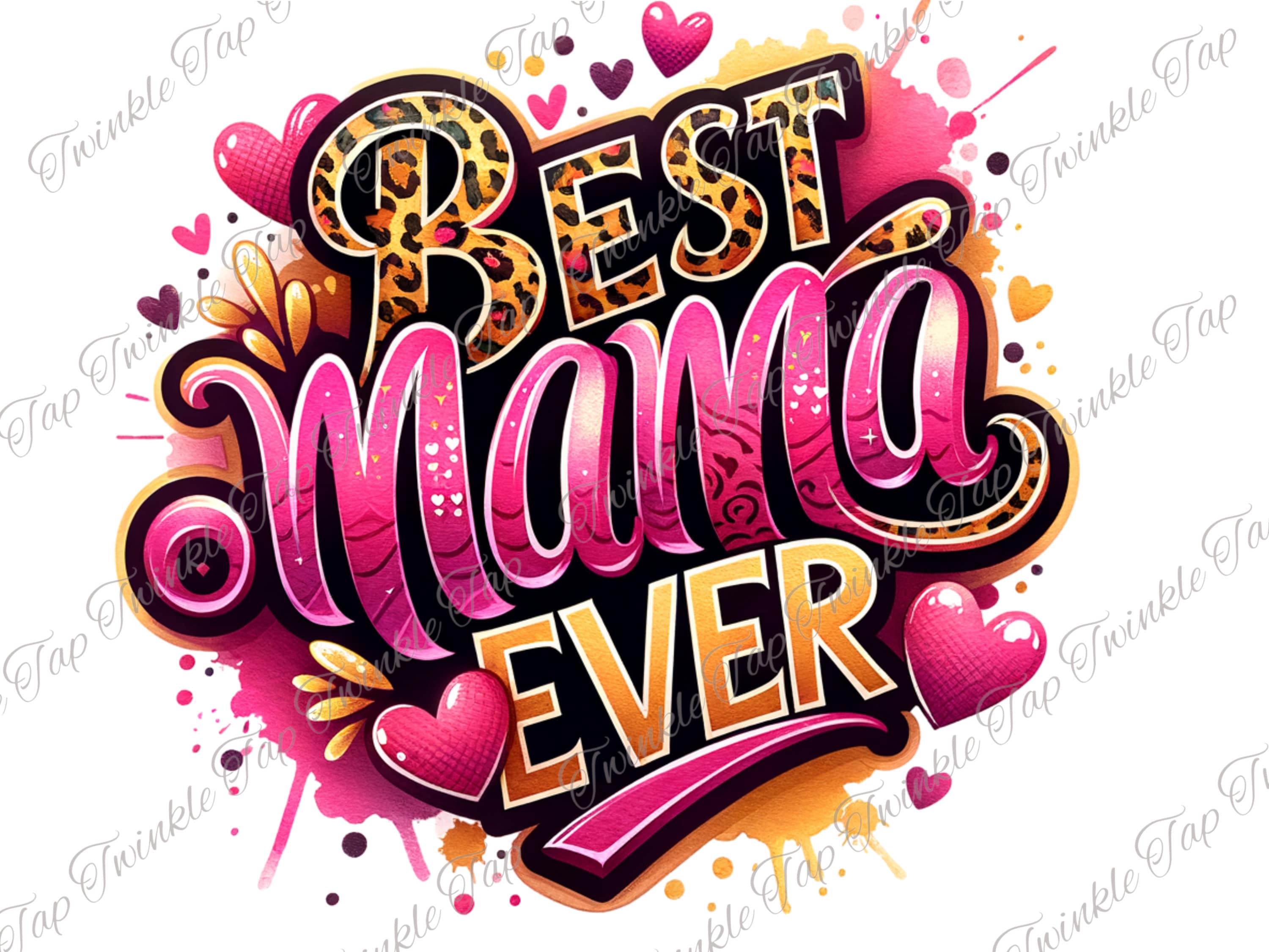 Best Mama Ever, Mother Day Clipart, Transparent PNG for Sublimation ...
