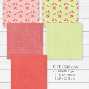 MERRY Digital Scrapbook Paper, Christmas Holiday Season, Watercolor ...