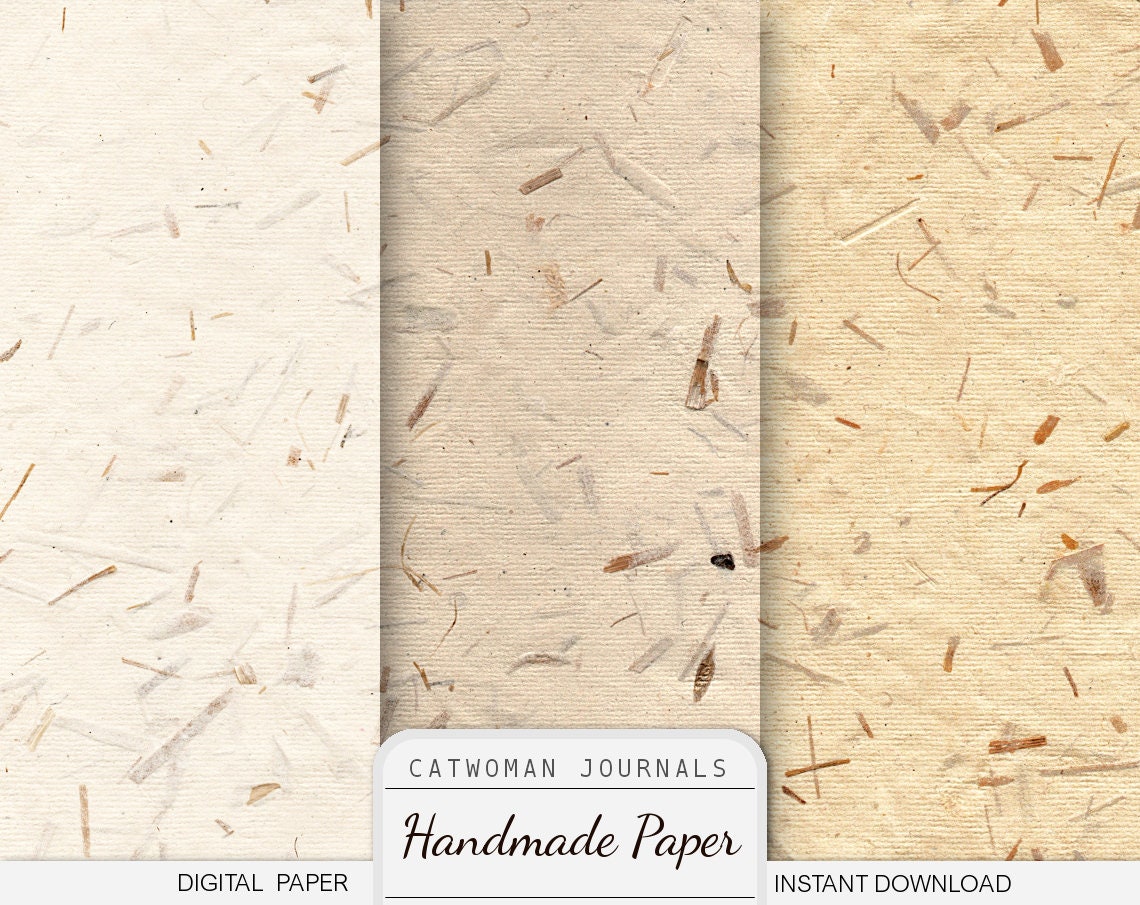 Neutral Handmade Paper Textures: Organic Fiber Printable (PDF) - Etsy