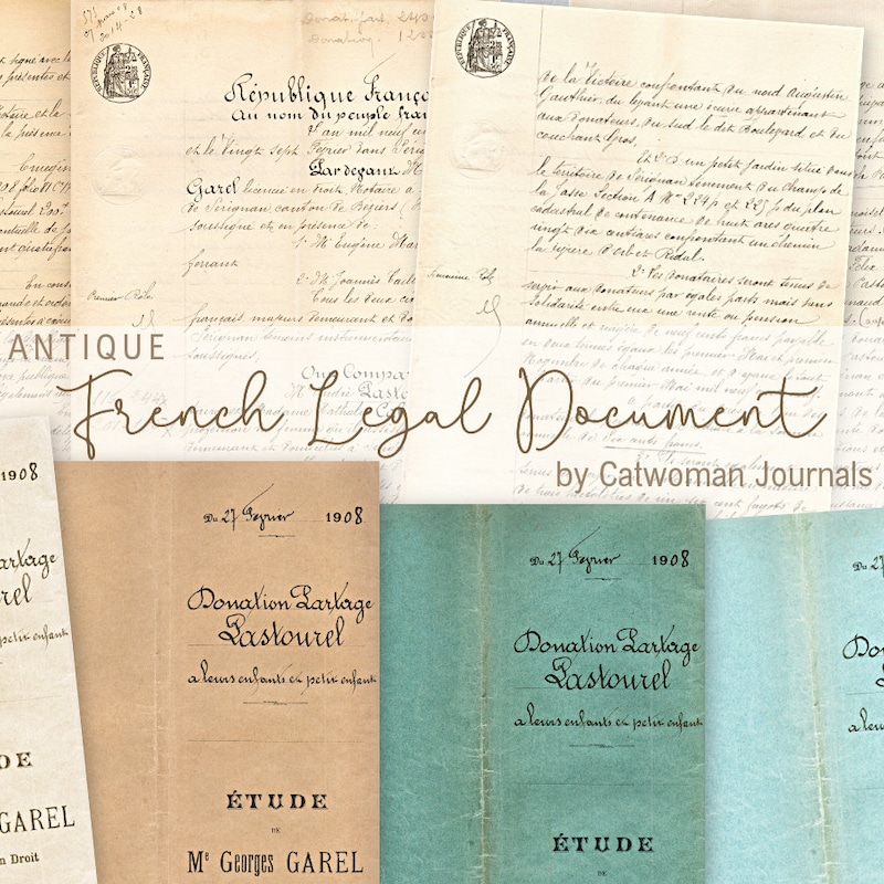 Antique French Document - Etsy