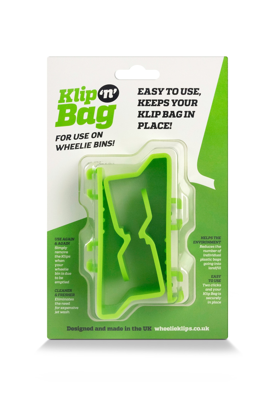 Wheelie Klips Klip N Bag, Keeping Your Bin Liner in Place No Dropping ...