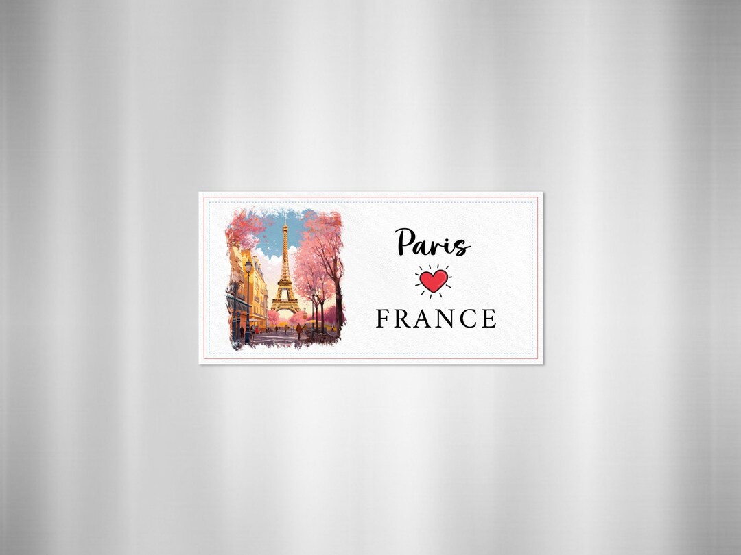 Personal Bumper Sticker Travel Sticker, Customizable Paris Sticker ...