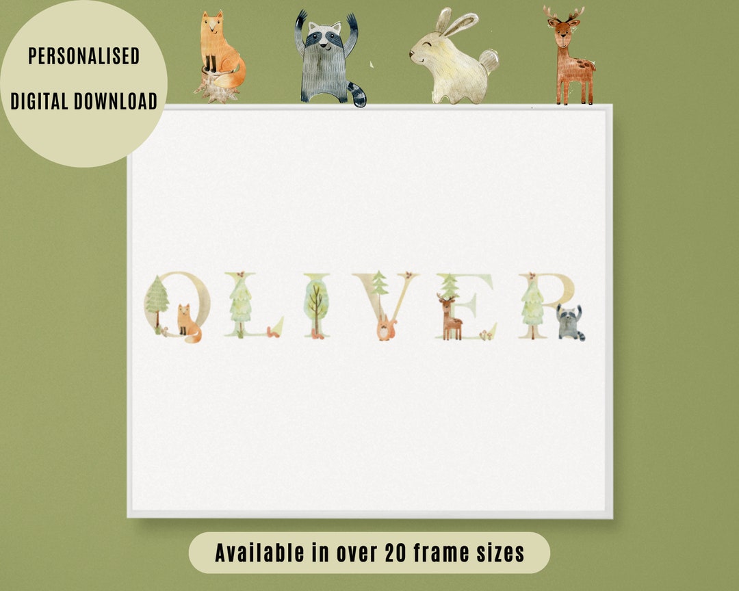 Woodland Animals Themed Children's Nursery, Bedroom Digital Download ...