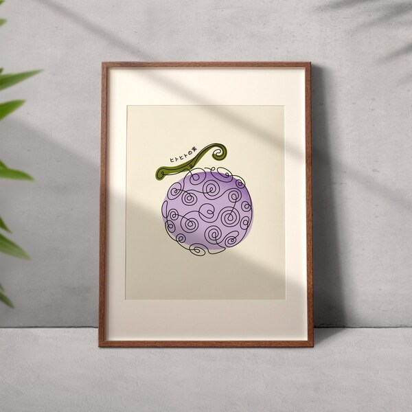 One Piece Fruit Poster - Etsy