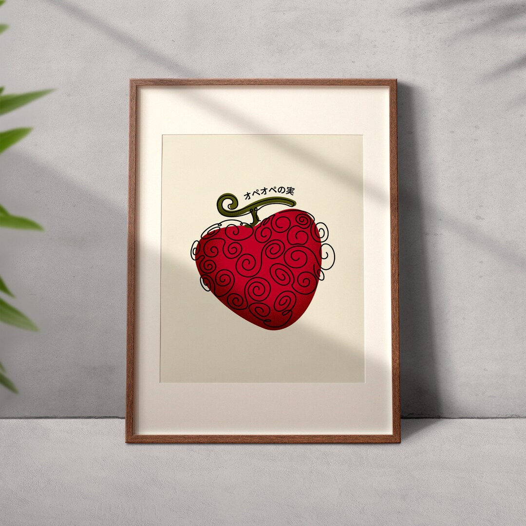 Fruit Ope Ope Anime Poster, Mid-century Modern Line Art Print, Home ...