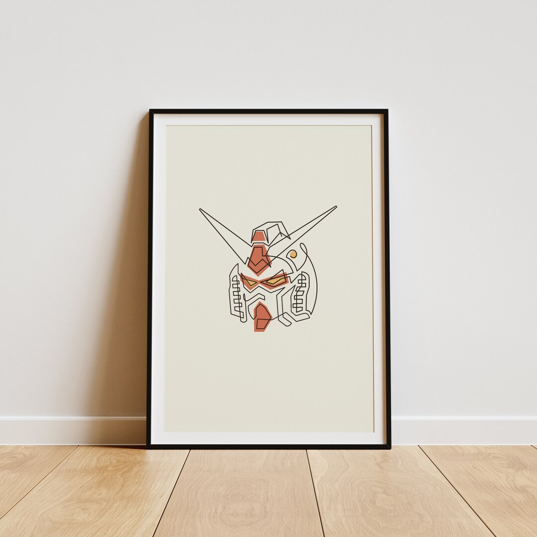 Gundam Anime Wall Art, Mid Century Home Wall Decor, Anime Wall Print ...