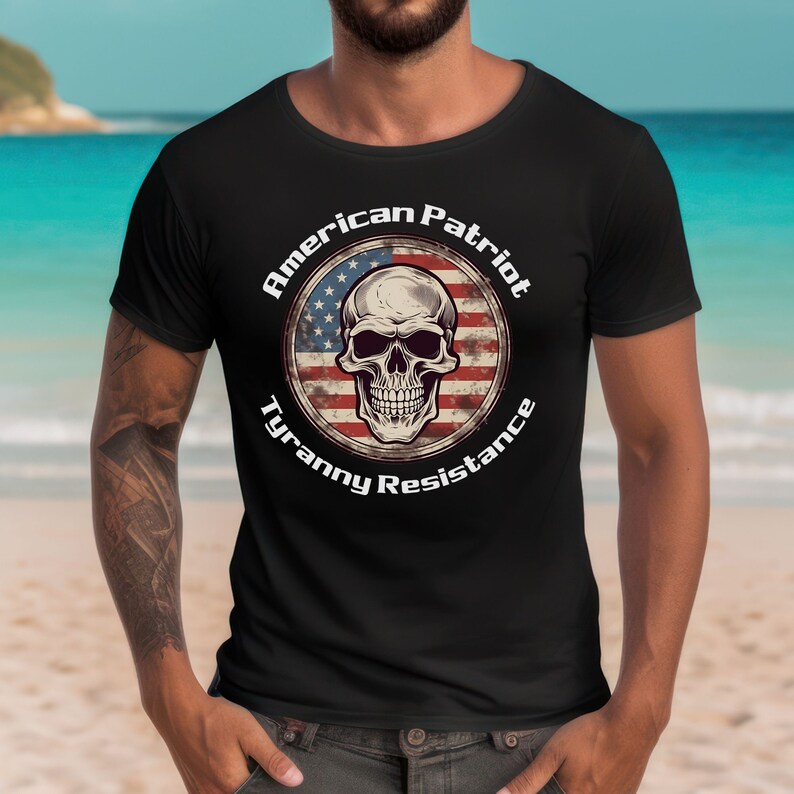 Tyranny Resistance T-shirt: Patriotic Skull Flag Tee - Etsy
