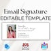 Editable Email Signature Template in Canva for Gmail Outlook Html ...