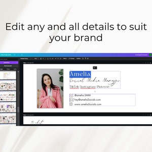 Editable Email Signature Template in Canva for Gmail Outlook Html ...