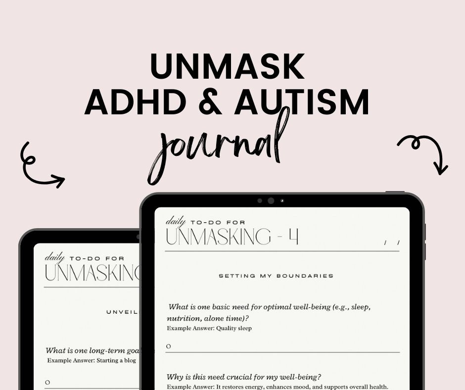 Adult Autism Workbook Unmasking Adhd Audhd Daily Journaling Using ...