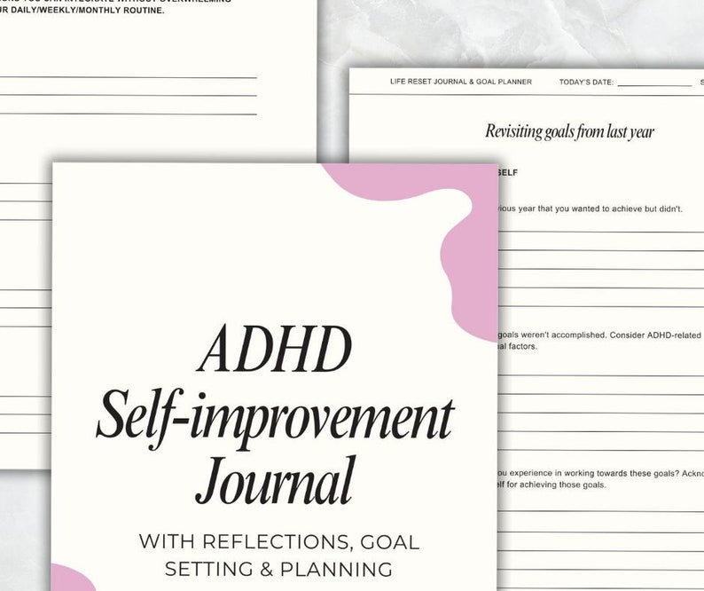 ADHD Goal Planning Adult ADHD Printable Templates for Procrastination ...