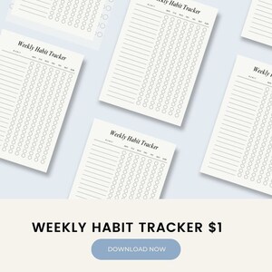 Daily Weekly Habits Tracker, Motivation Goal Everyday Challenge ...
