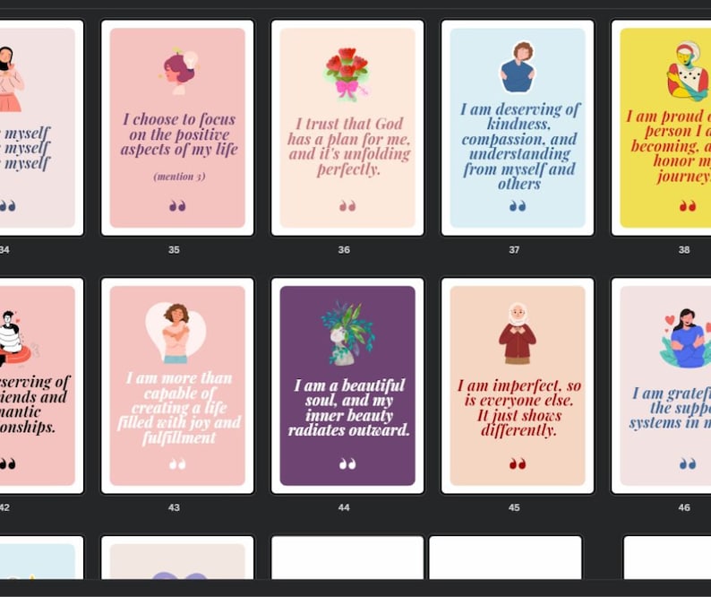 50 Positive Disability Affirmations Cards for Autism Wheelchair Adhd ...