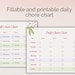 ADHD Daily Chore Chart With Reward System Printable Chore Tracker for ...