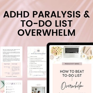 Adhd Paralysis and To-do List Overwhelm Strategies Workbook to Help ...