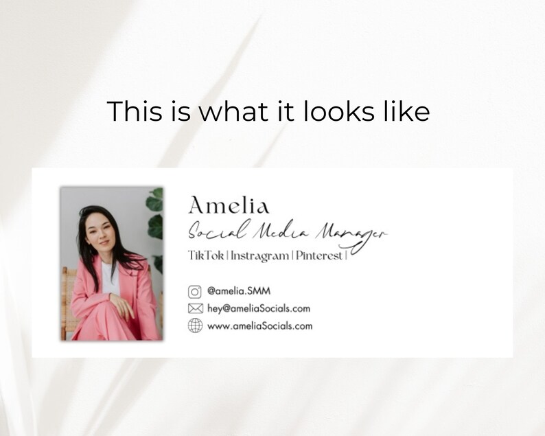 Editable Email Signature Template in Canva for Gmail Outlook Html ...