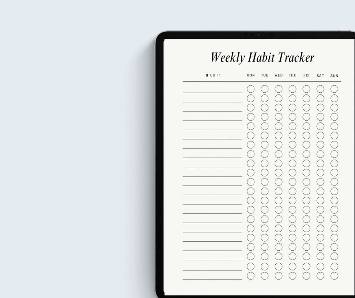 Daily Weekly Habits Tracker, Motivation Goal Everyday Challenge ...
