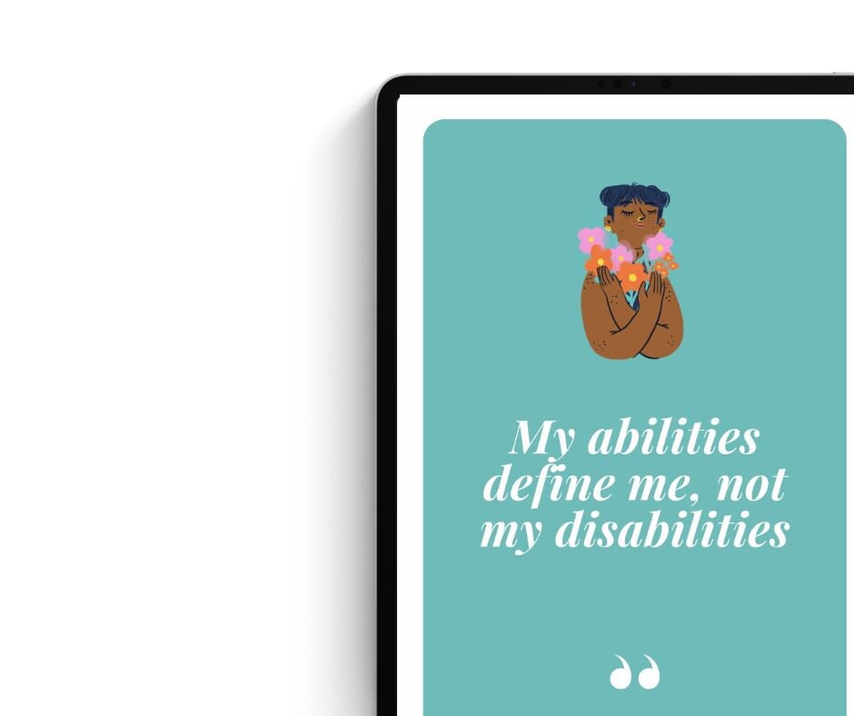 50 Disability Positive Affirmation Cards, Self-love Mindset (digital ...