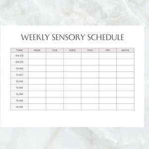Printable Sensory Diet Planner for Autistic Kids & Adults | Daily ...