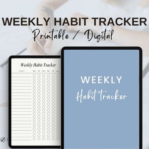 Daily Weekly Habits Tracker, Motivation Goal Everyday Challenge ...