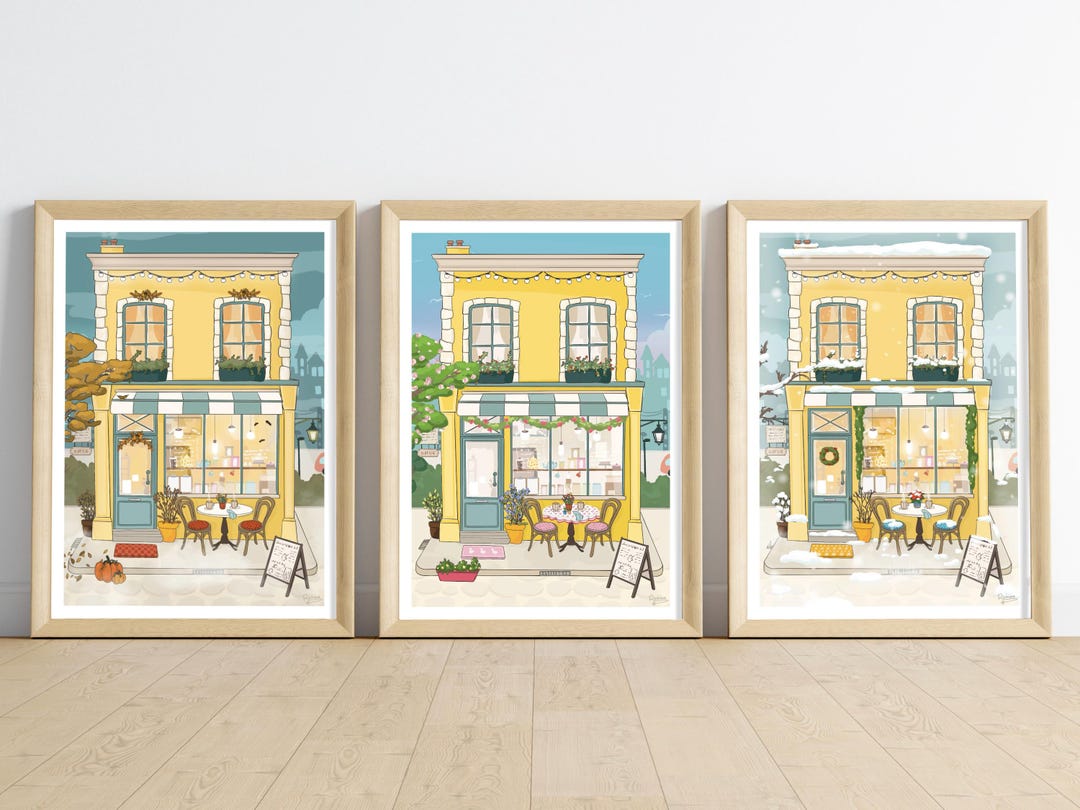 4 Seasons Poster Set - 4 Printed Posters - Wall Art - Winter Decor ...