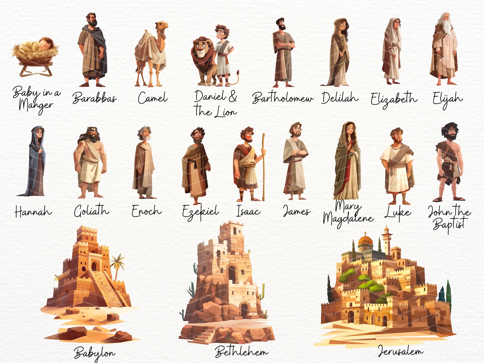 Bible Characters Clipart, Biblical Graphics, Bible Stories, Christian ...