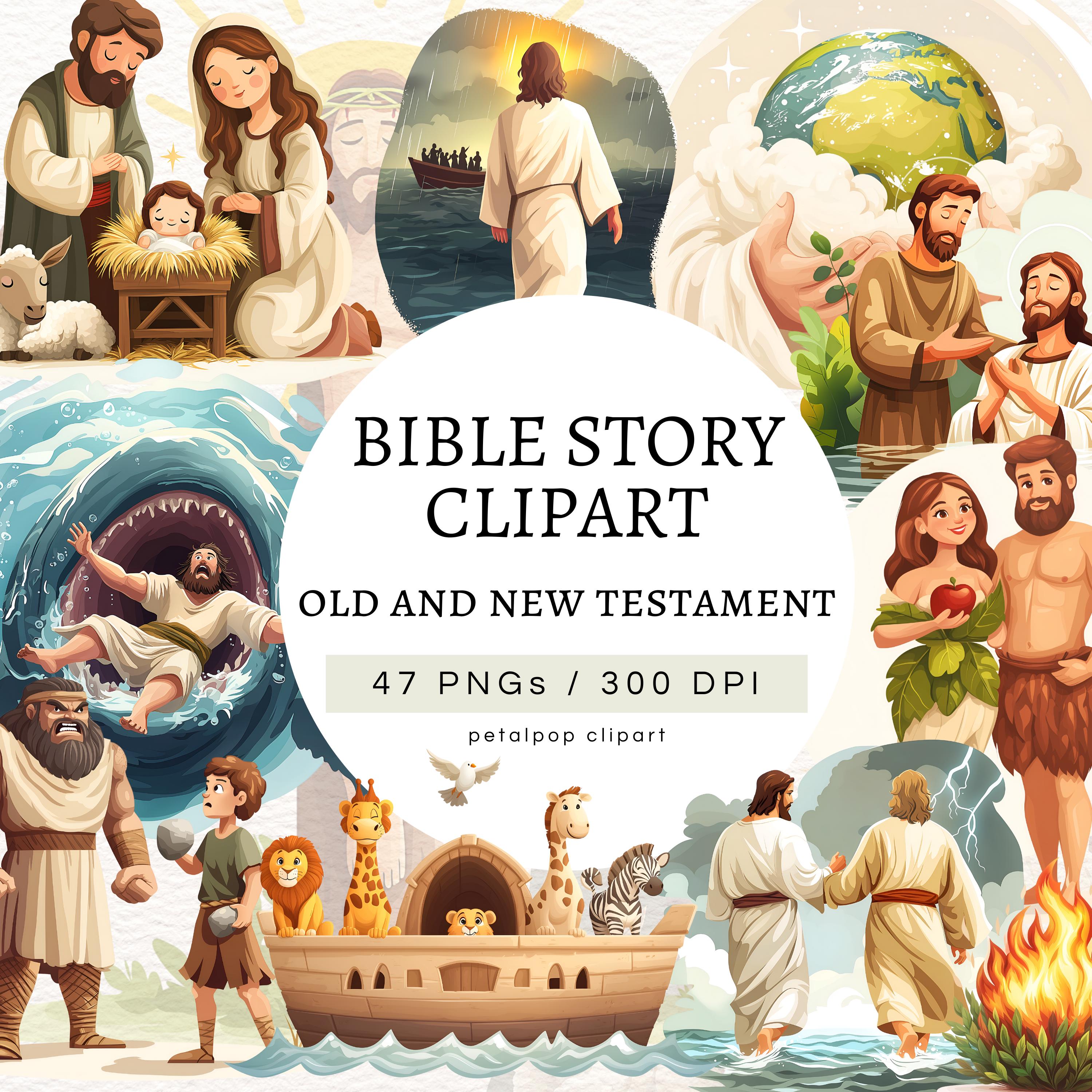 Bible Story Clipart, Bible Character Clipart, New and Old Testament ...