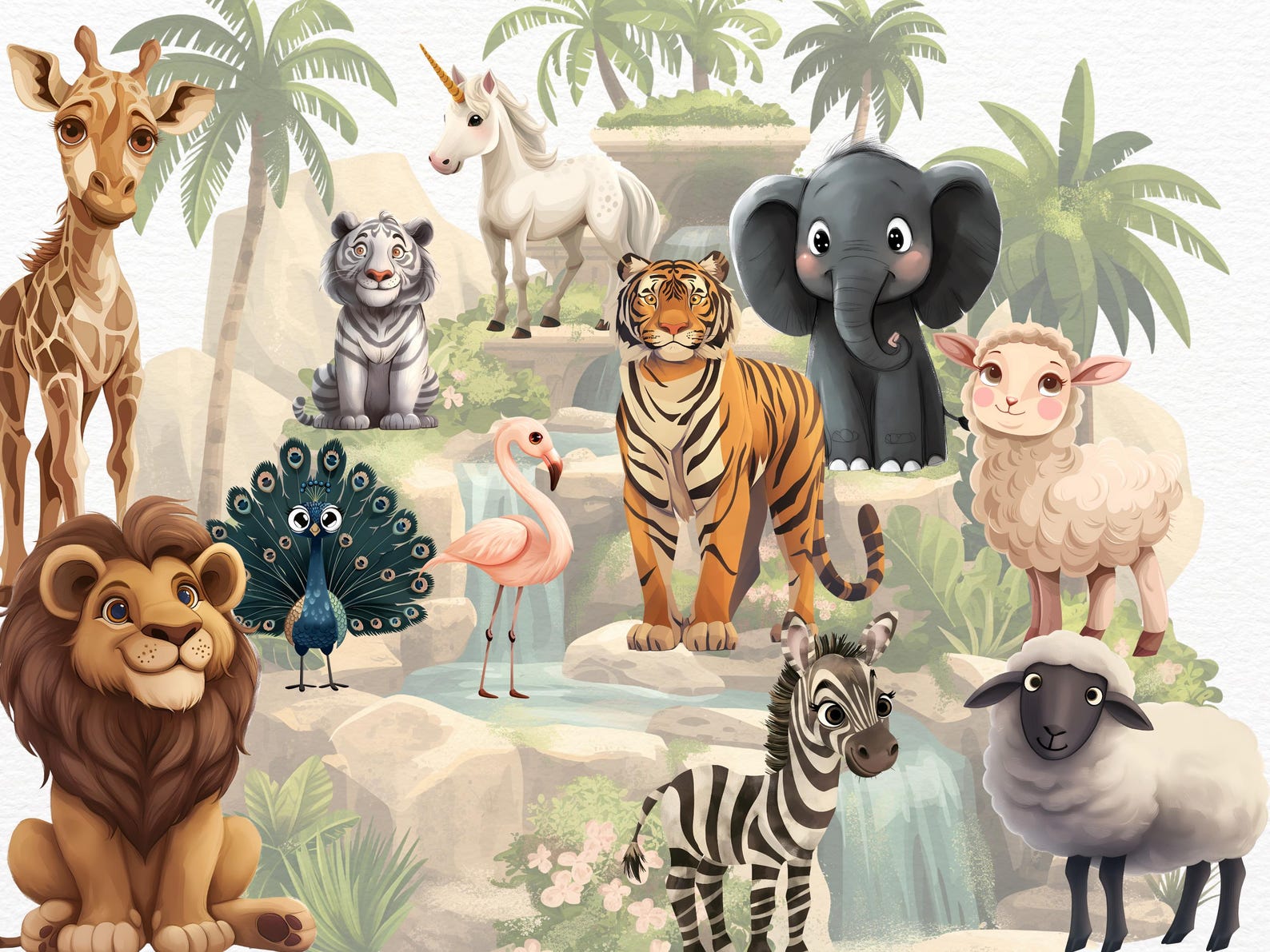 Adam and Eve Clipart Set, Bible Character Clipart, the Garden of Eden ...