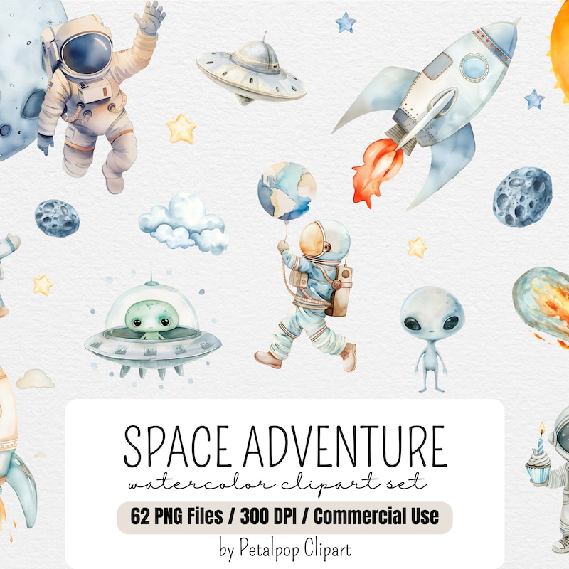 Outer Space Clipart - Etsy