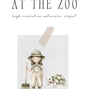 Zoo Clipart, Safari Animals Clipart, Cute Watercolor Clipart, Family ...