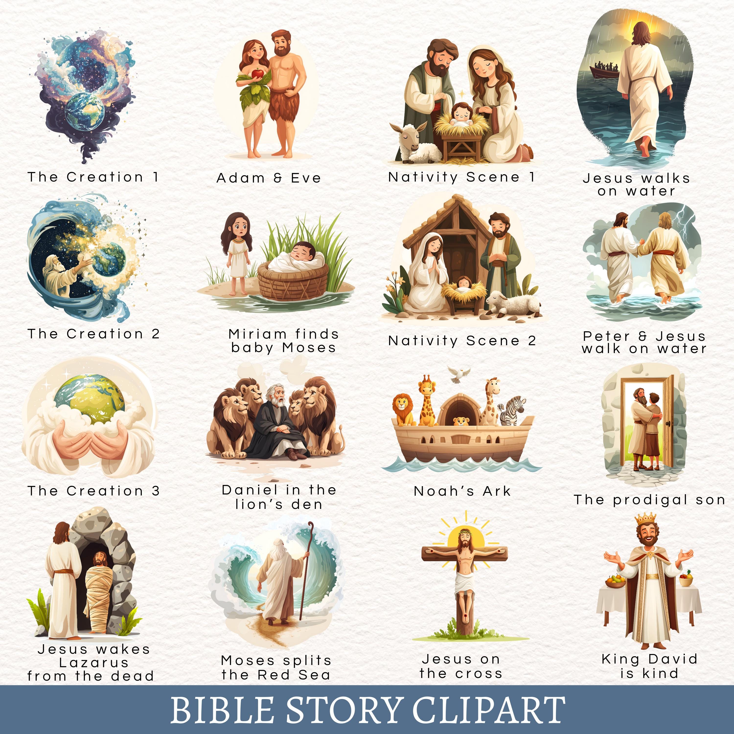 Bible Story Clipart, Bible Character Clipart, New and Old Testament ...