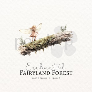 Enchanted Fairyland Forest Clipart, Fairy Clipart, Enchanted Forest ...