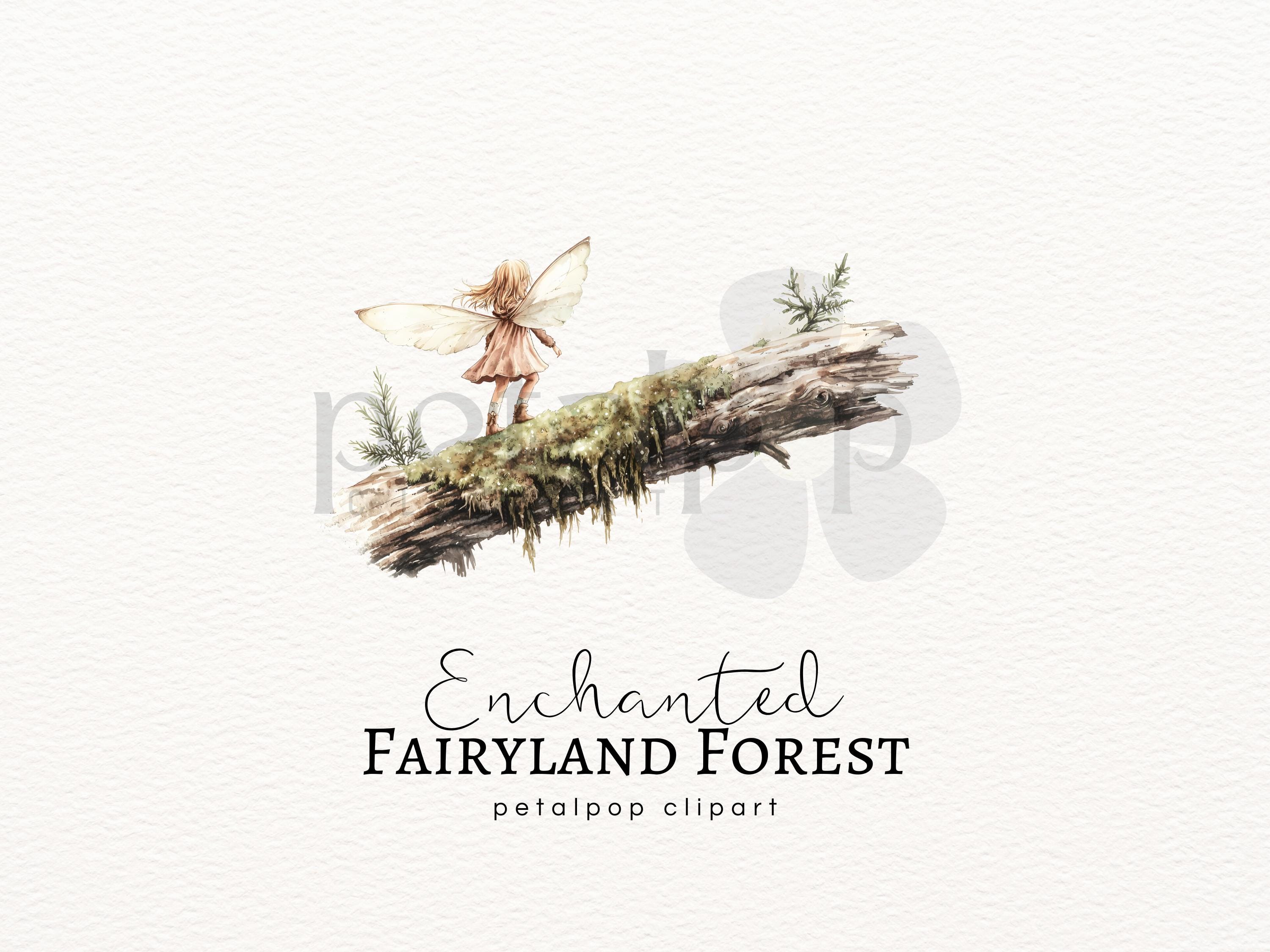 Enchanted Fairyland Forest Clipart, Fairy Clipart, Enchanted Forest ...