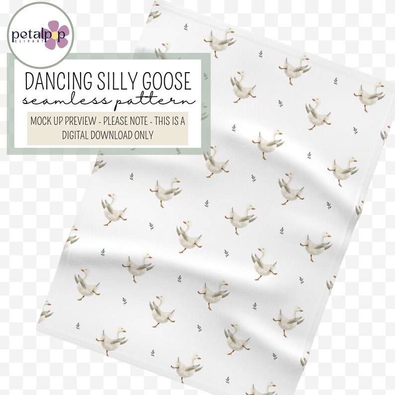 Dancing Silly Goose Seamless Pattern, Seamless Goose Pattern, Silly ...