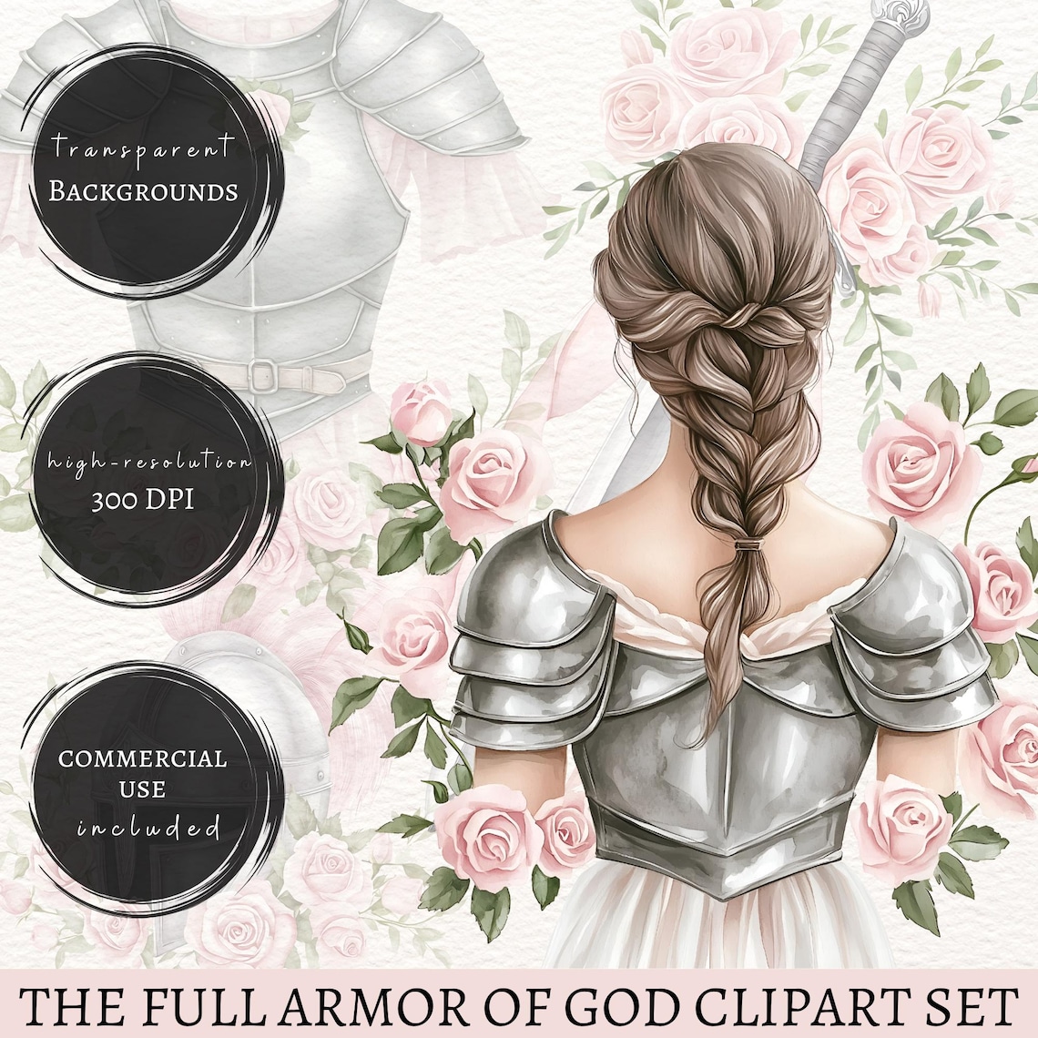 Armor of God Clipart, Full Armor of God, Christian Girls Png, Christian ...