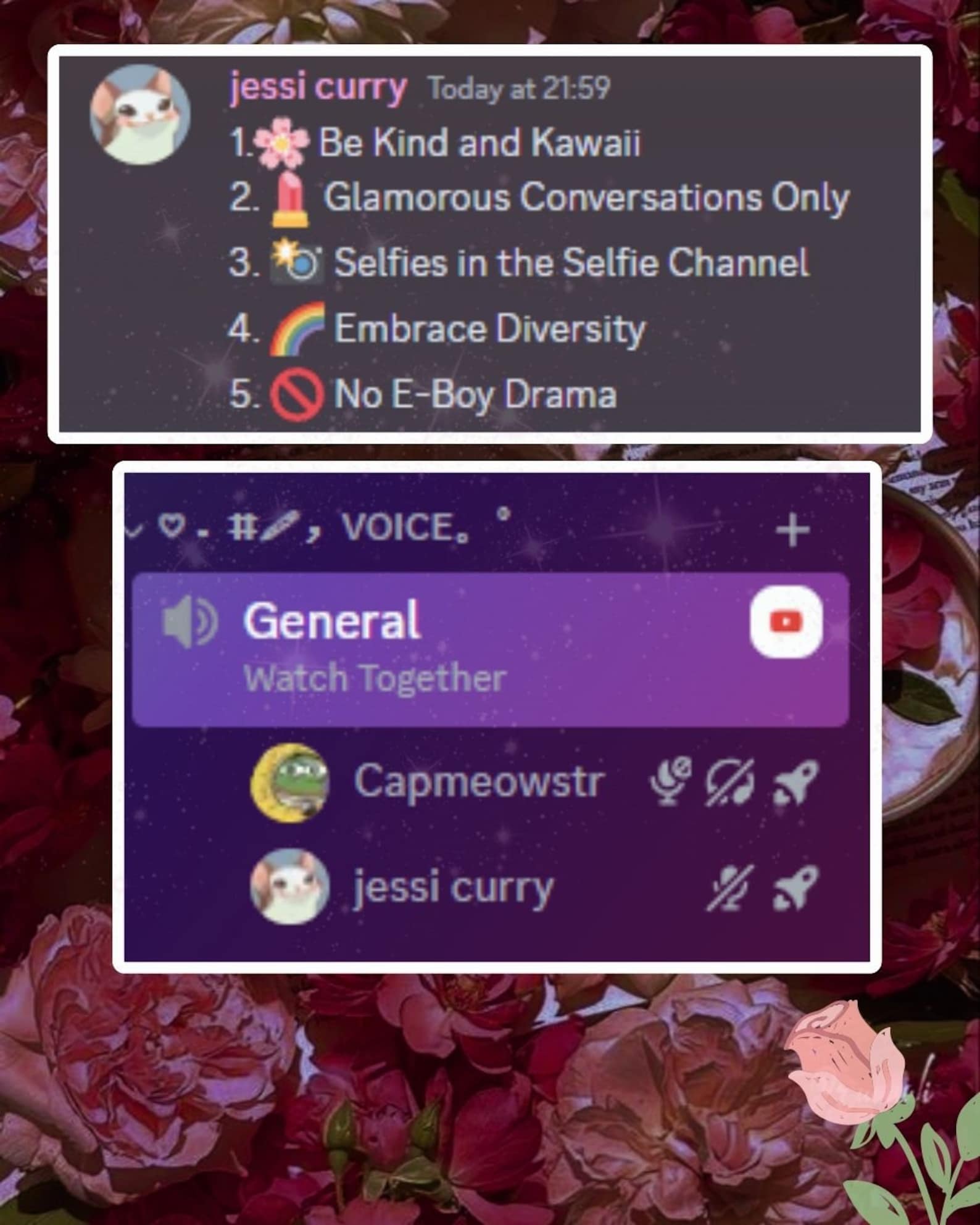 Discord Pink Aesthetic E-girl Cute Easy Server Template for Twitch ...