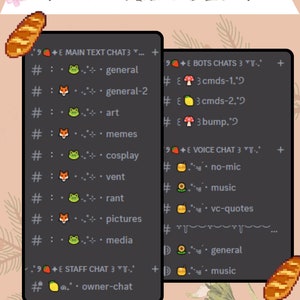 Brown Cottagecore Discord Server Template (instant Download) - Etsy