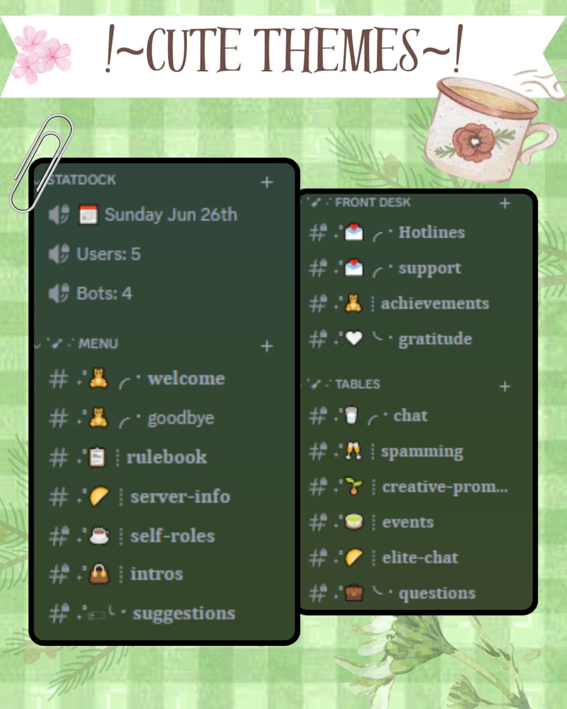 Cottagecore Themed Discord Server Template for Studying, Twitch ...