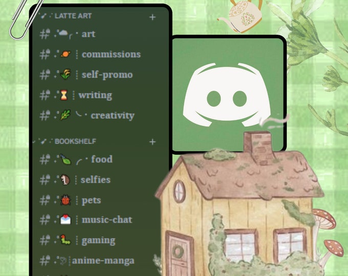 Discord Pink Aesthetic E-girl Cute Easy Server Template for Twitch ...