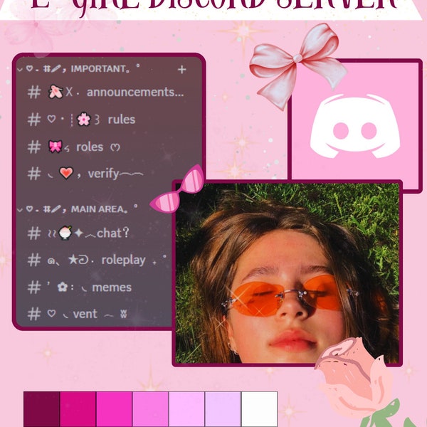 Pink Discord Template - Etsy
