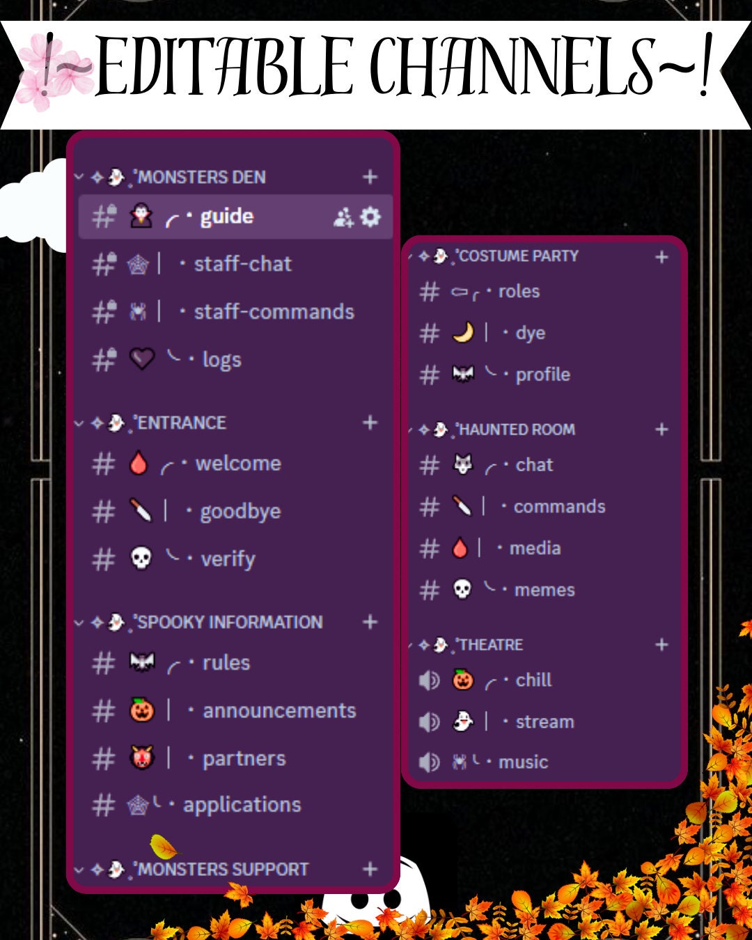 Spooky Aesthetic Template Spooky Pastel Halloween Discord Server ...
