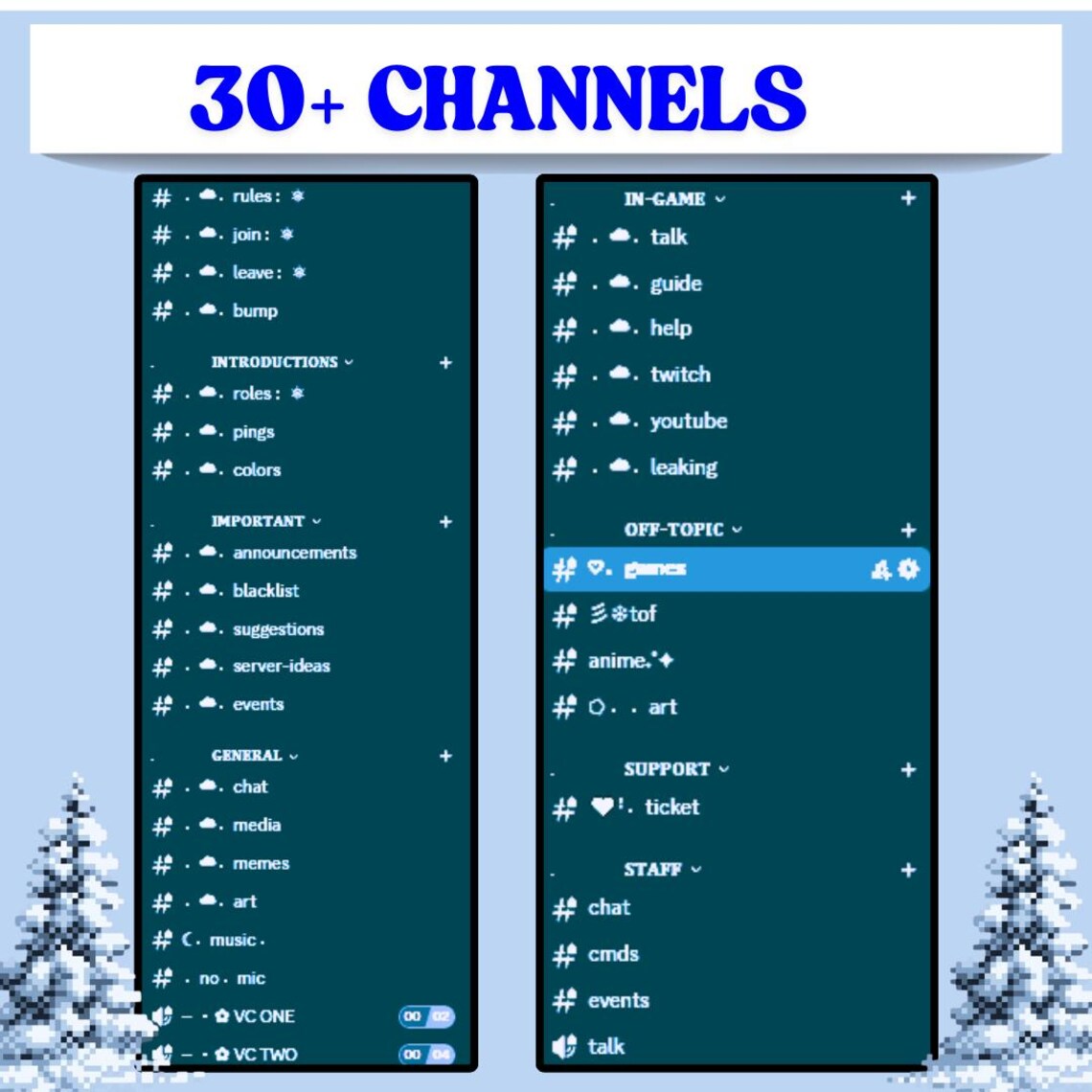 Winter Cottagecore Discord Server Template | Aesthetic Community ...