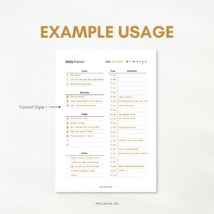 Printable Daily Checklist Planner Template, Goal Setting, Priority Task ...