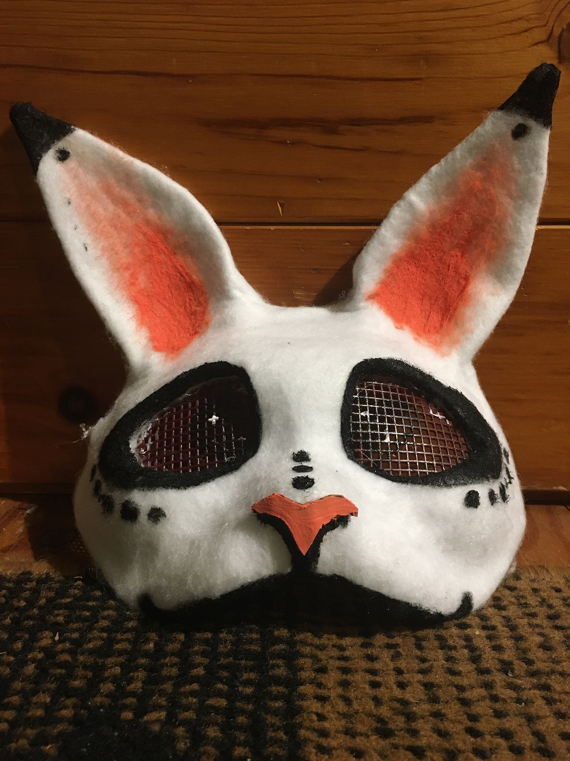 Black & White Rabbit Therian Mask - Etsy